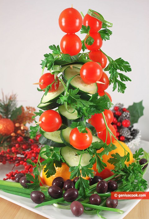 Vegetable Christmas Tree | Salads & Snacks# | Genius cook - Healthy ...